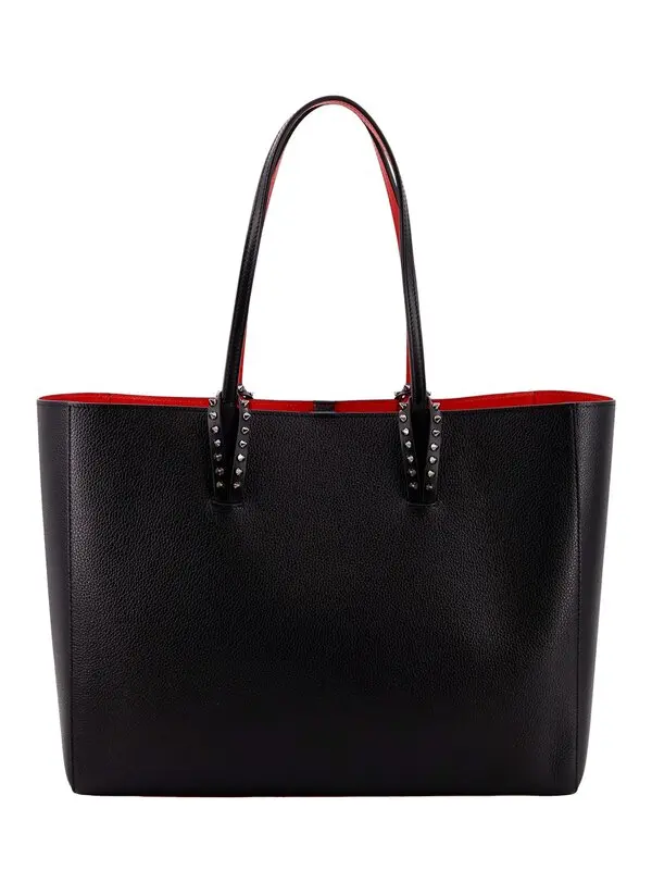 CHRISTIAN LOUBOUTIN Cabata Leather Studded Shoulder Bag - Black