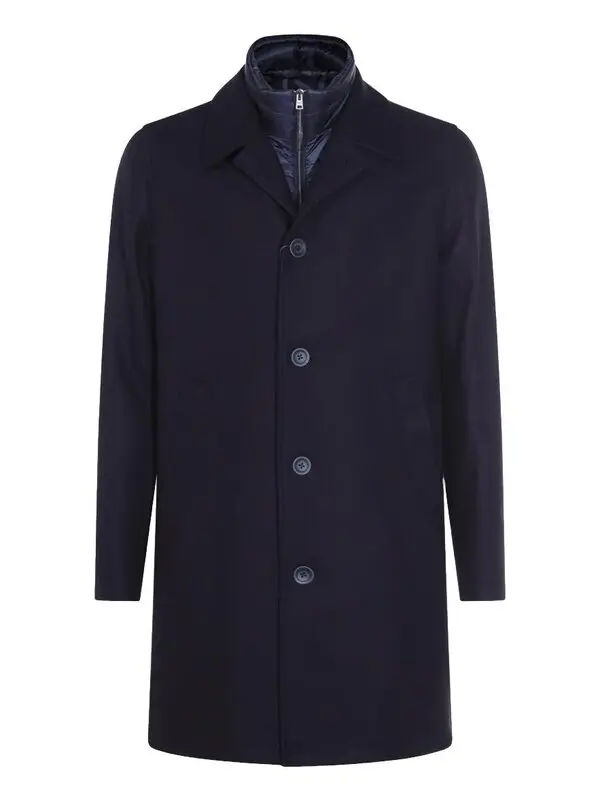 Herno Long Sleeve Coat - Blue