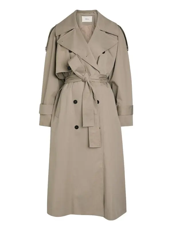 SKALL STUDIO Mahsa Belted Organic Cotton Trench Coat - Stone