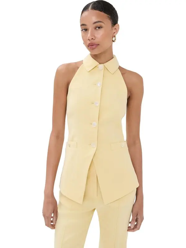 Veronica Beard Orlinda Vest - Chamomile