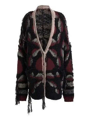 Etro Knitted Cardigan With Fringes - Red