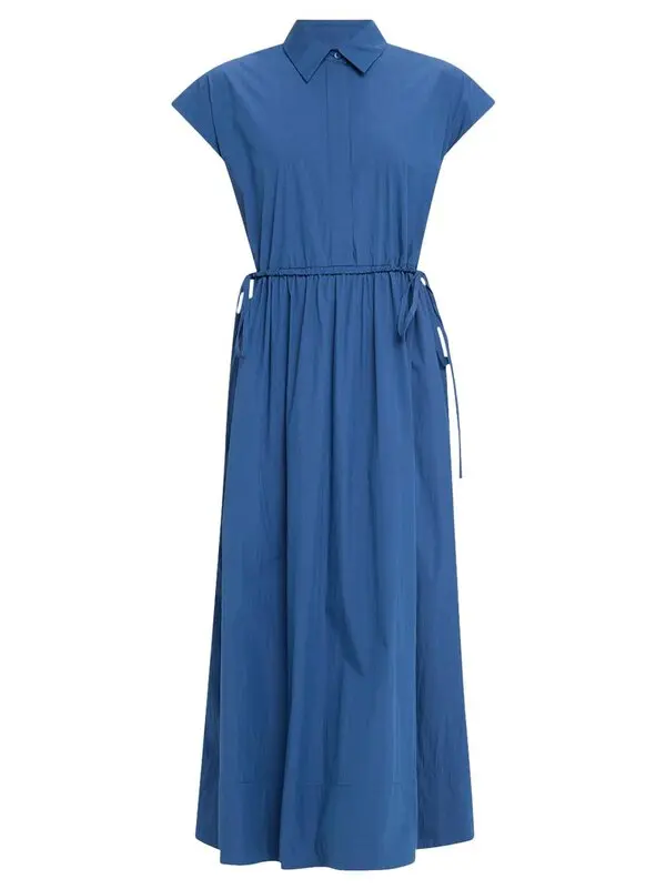 Lafayette 148 New York Gathered Midi Shirtdress - Royale