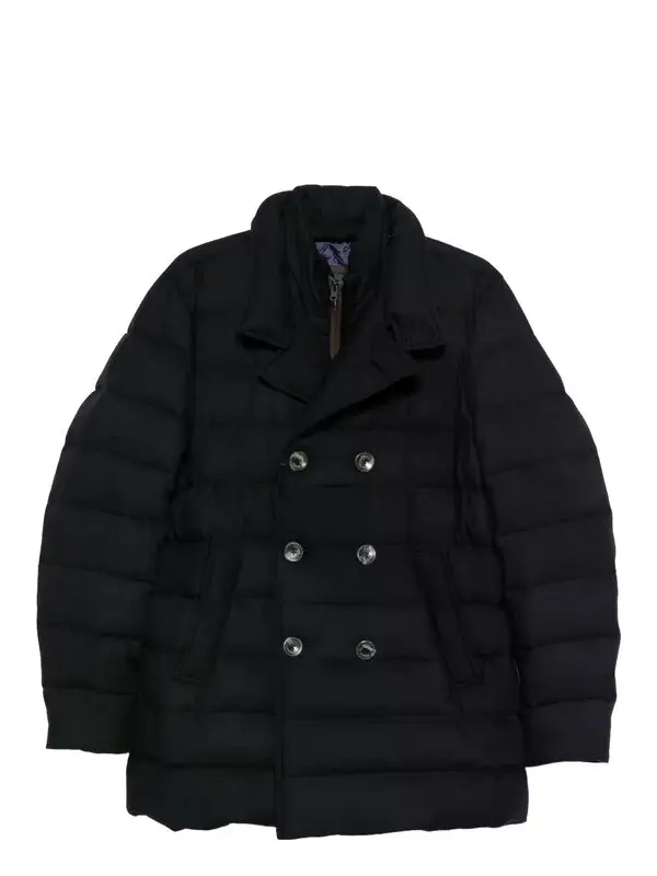 Herno Quilted Double-breasted Jacket - Blue