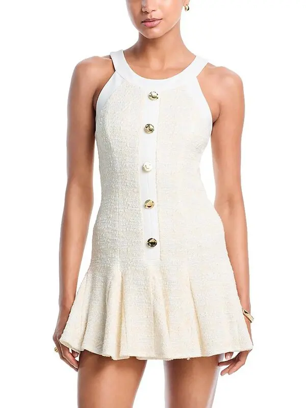 Black Halo Didi Mini Dress - Plaid Latte