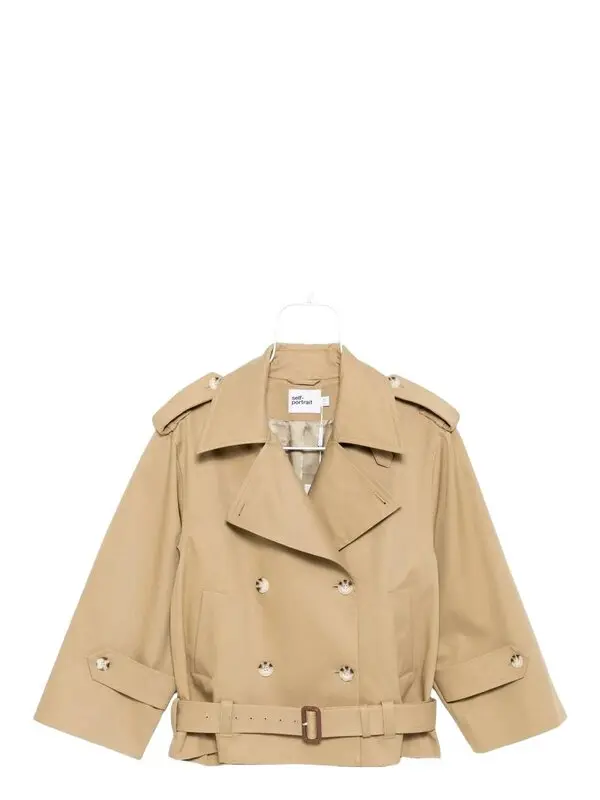 SELF-PORTRAIT Trench Jacket - Beige