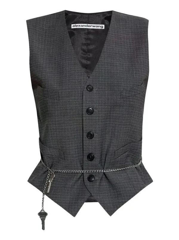 Alexander Wang Chain-embellished Waistcoat - Grey