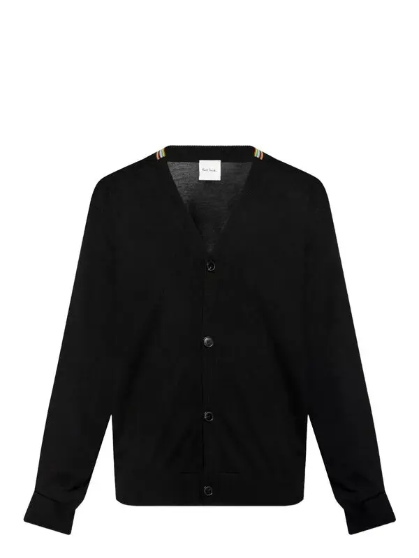 Paul Smith Stripe-detail Cardigan - Blue
