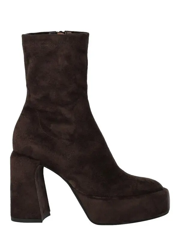 Elena Iachi Zelda Heeled Ankle Boots - Brown
