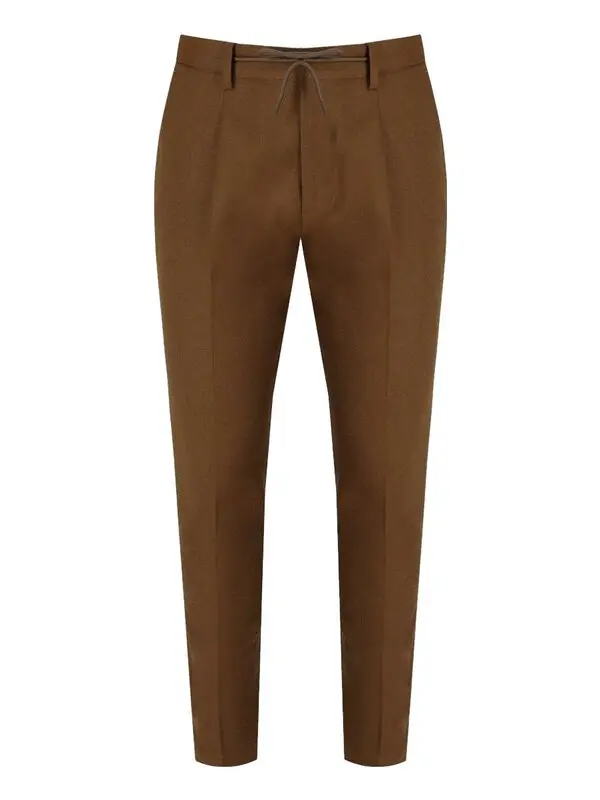 MANUEL RITZ Virgin Wool Trousers - Brown