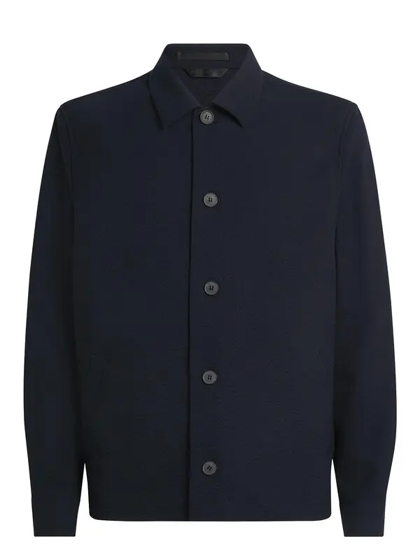Sunspel Stretch-wool Seersucker Jacket - Navy