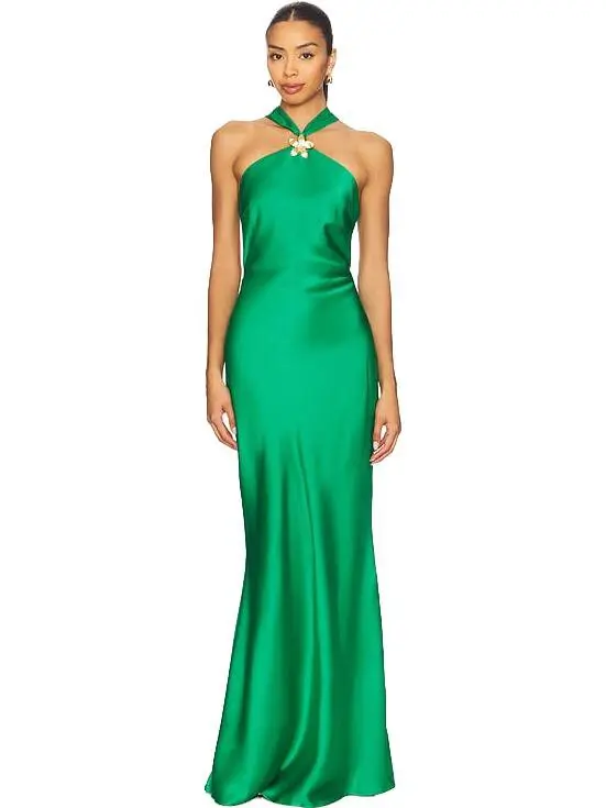 RUNAWAY THE LABEL X Chara Maxi Dress - Green