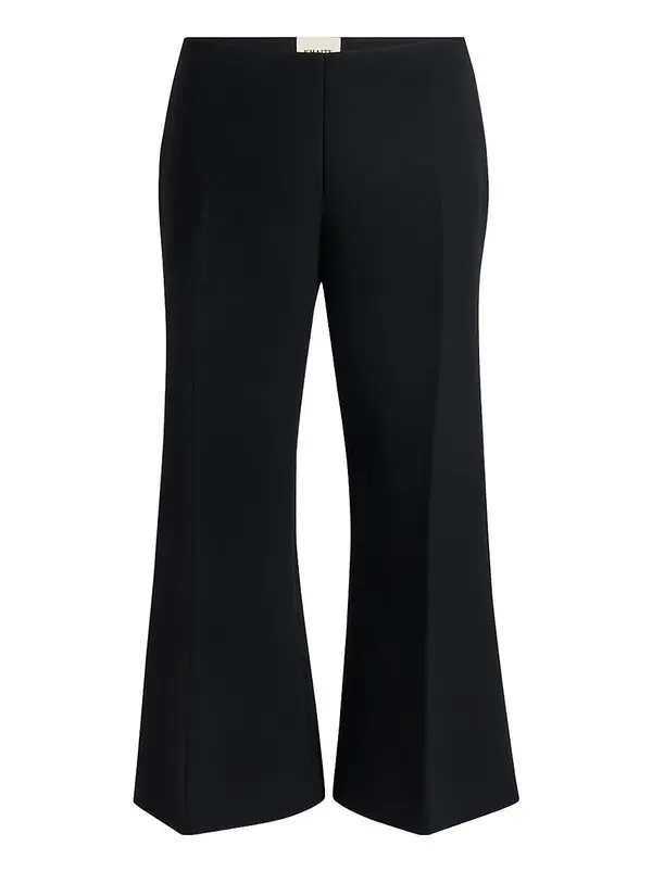 Khaite Walter Kickflare Crop Pants - Black