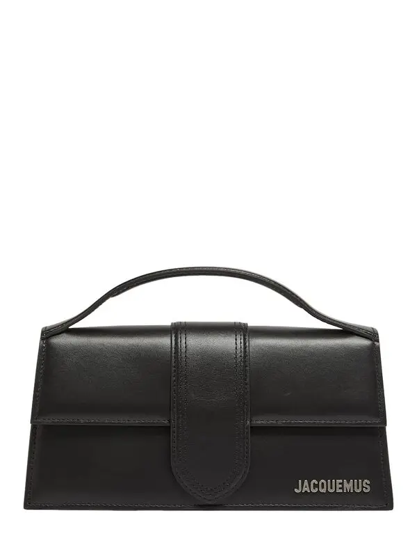 Jacquemus Le Grand Bambino Smooth Leather Top-handle Bag - Black Silver
