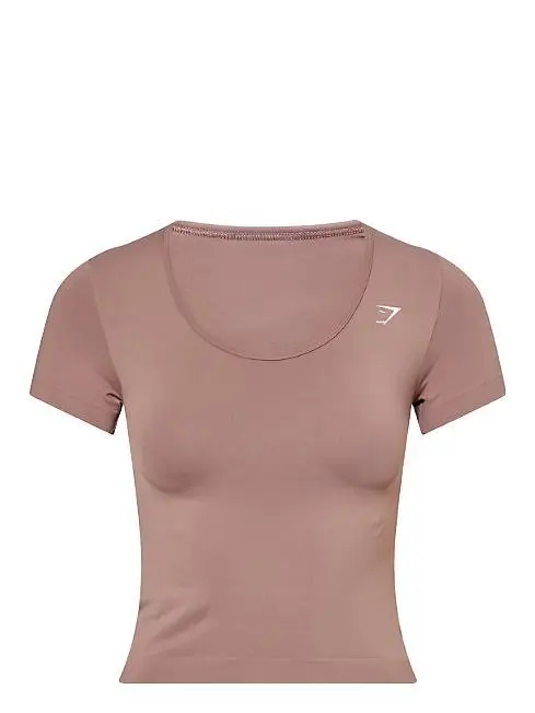 GYMSHARK Slim-fit Crew Neck Jersey T-shirt - Pink