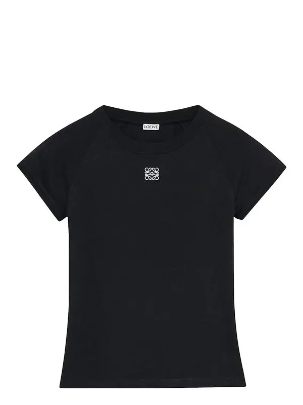 Loewe Ribbed Anagram Short-sleeve T-shirt - Black