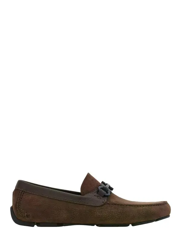 FERRAGAMO Gancini Loafers - Brown