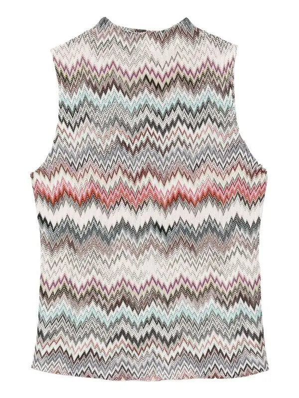Missoni High-neck Sleeveless Top - Neutrals