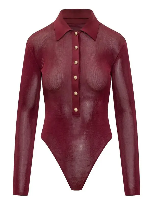 SELF-PORTRAIT Bodysuit - Red
