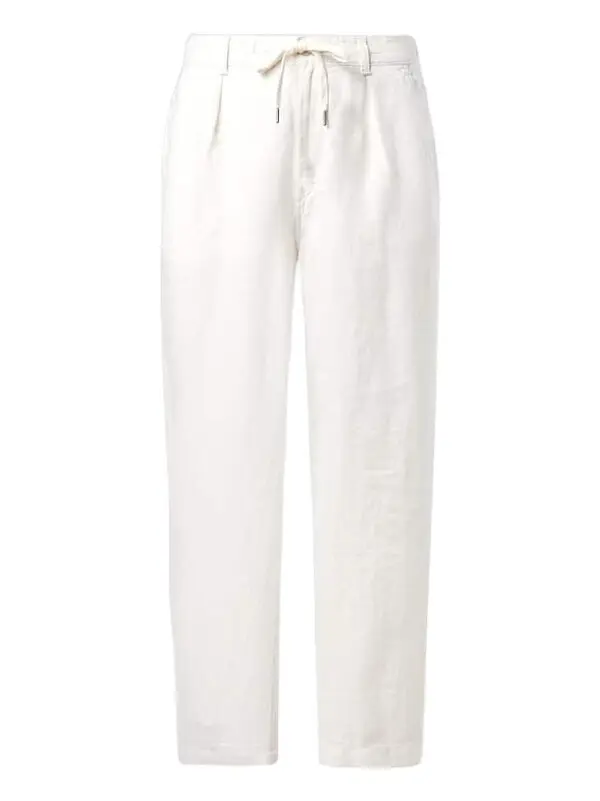 Ralph Lauren Linen Straight-leg Trousers - White