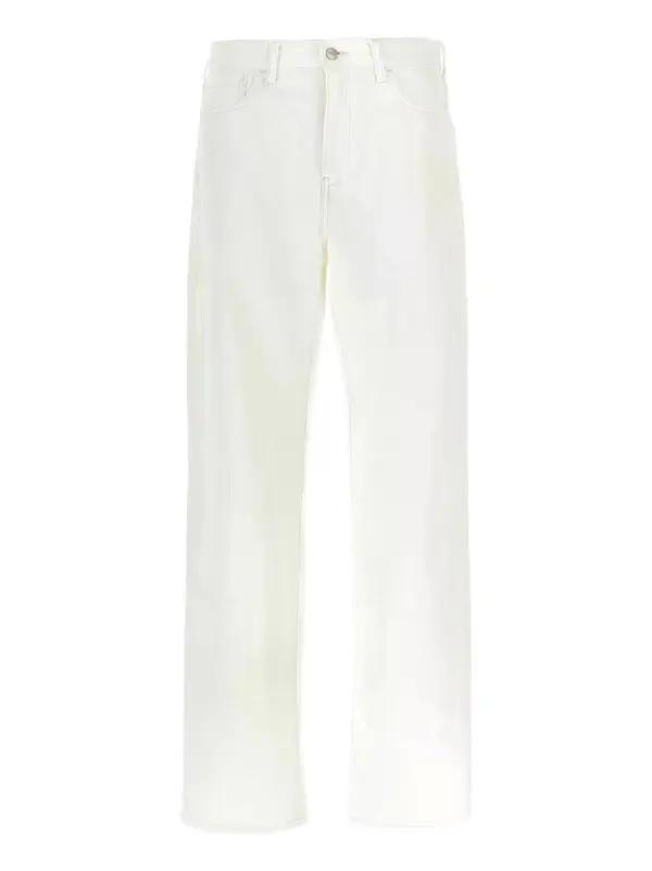 Carhartt Work In Progress Logo-patch Cotton Jeans - White