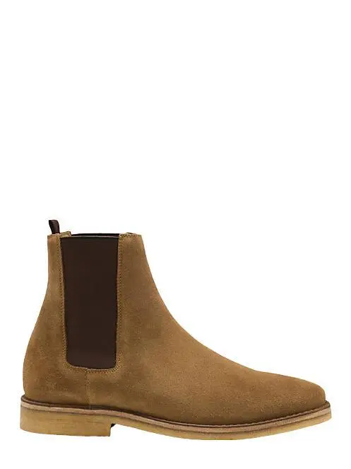Hugo Boss Beckham X Chelsea Suede Ankle Boots - Medium Beige