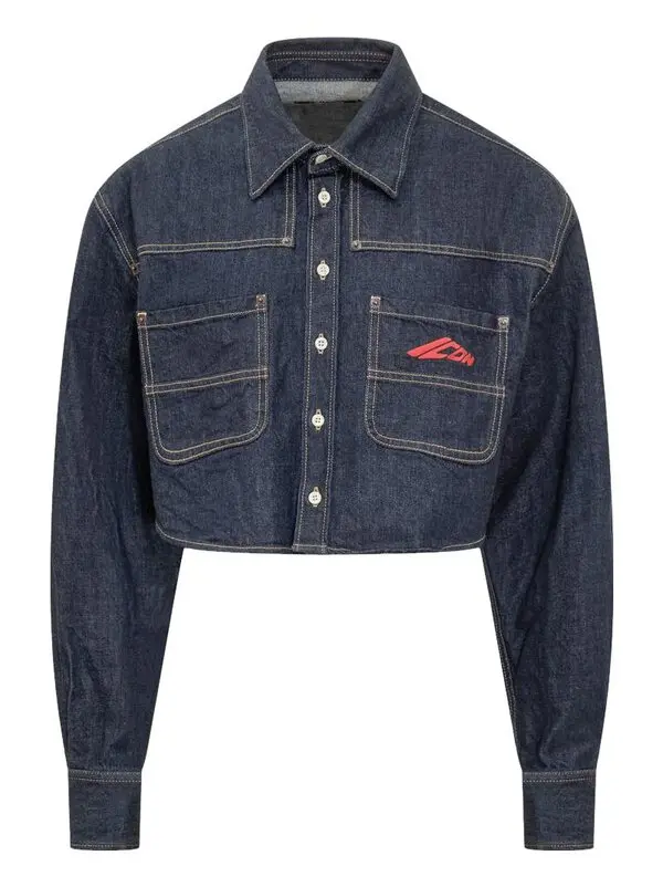 Dsquared2 Cropped Denim Shirt - Blue