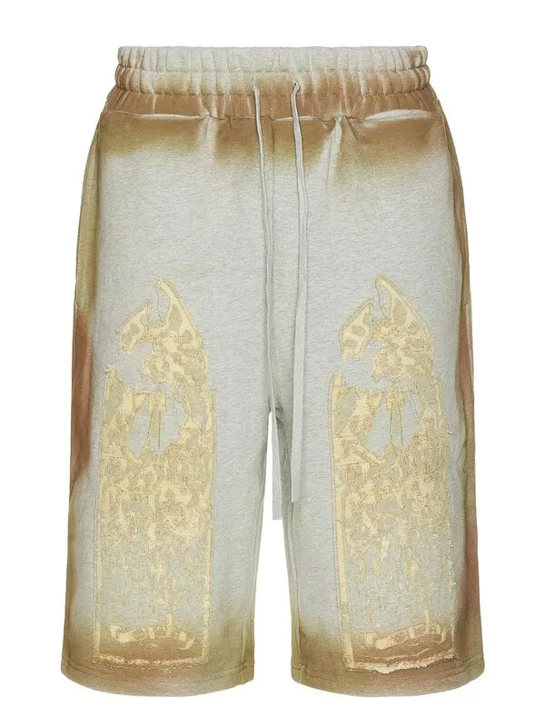 WHO DECIDES WAR BY EV BRAVADO Signature Mechanic Sweatshorts - Vintage Grey