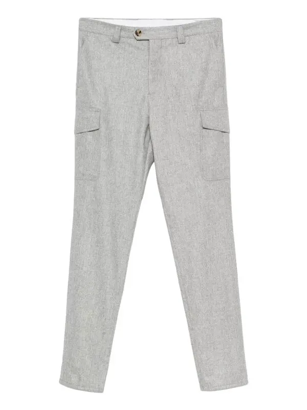 Brunello Cucinelli Wool Cargo Pants - Grey