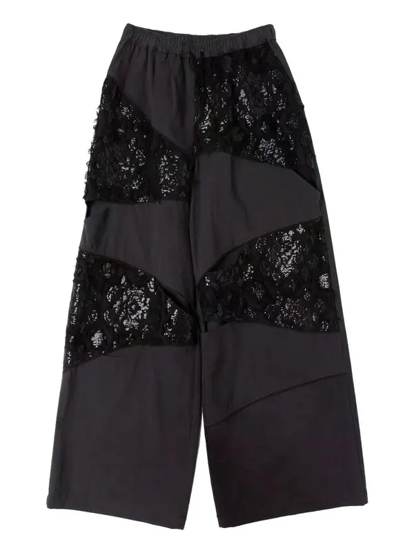 MULLER OF YOSHIOKUBO Lace-panel Trousers - Black