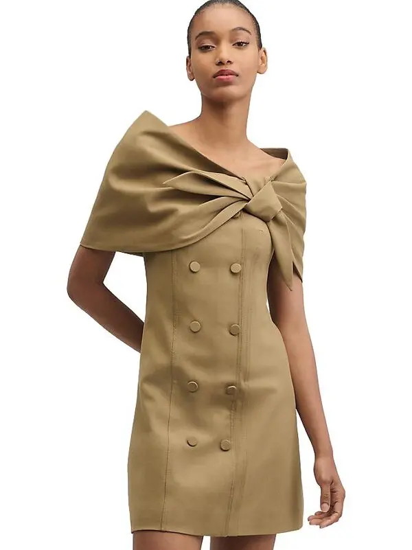 LOVAAN Carmen Tailored Mini Dress - Mocha