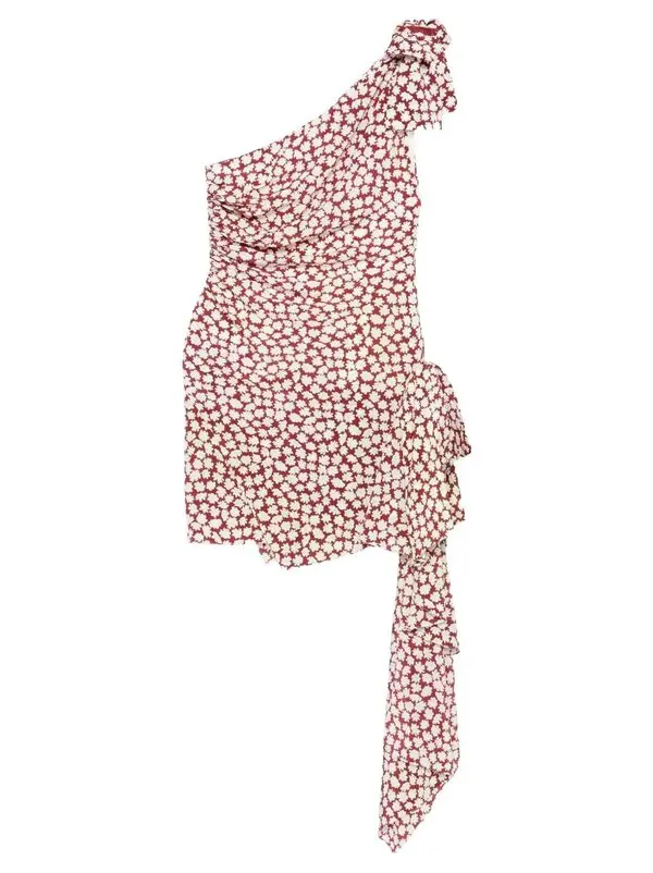 Alessandra Rich Floral-print Mini Dress - Red