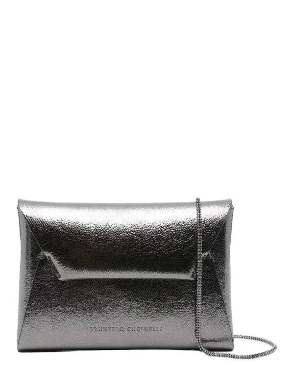 Brunello Cucinelli Flap Clutch Bag - Black