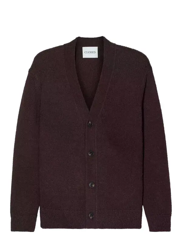 Closed Textured Button-up Cardigan - Brown