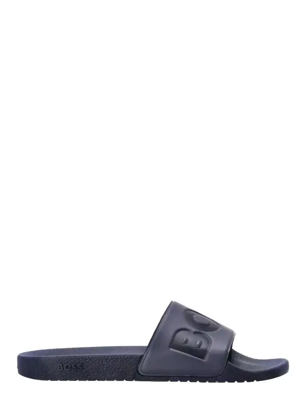 Hugo Boss Logo-emed Slides - Blue