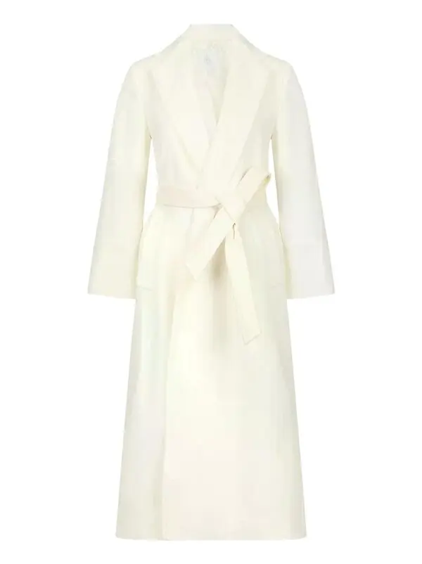 Eleventy Belted Wrap Coat - Neutrals