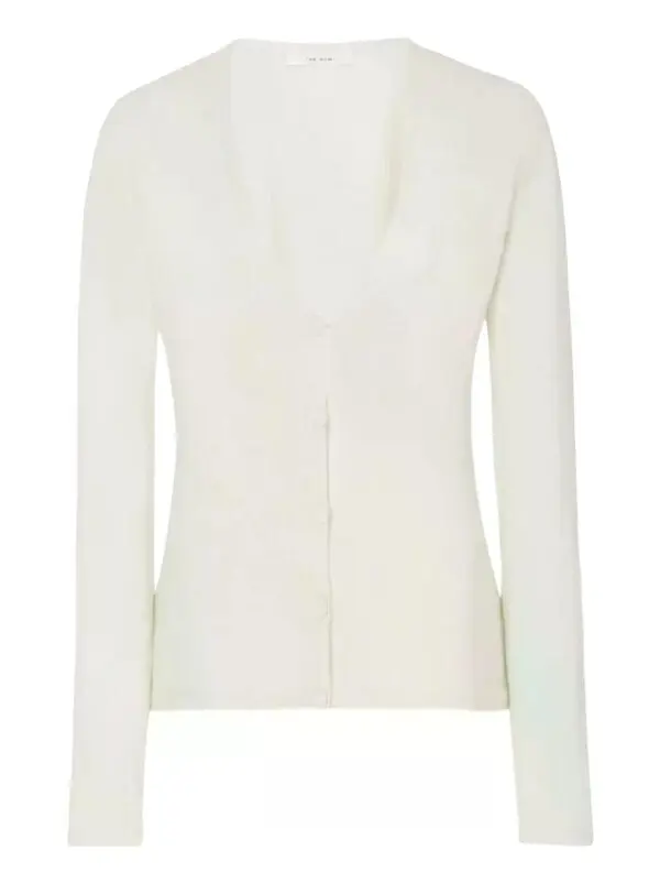 THE ROW V-neck Cashmere Cardigan - Green