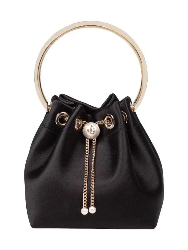 JIMMY CHOO Handbag In Satin Fabric - Black
