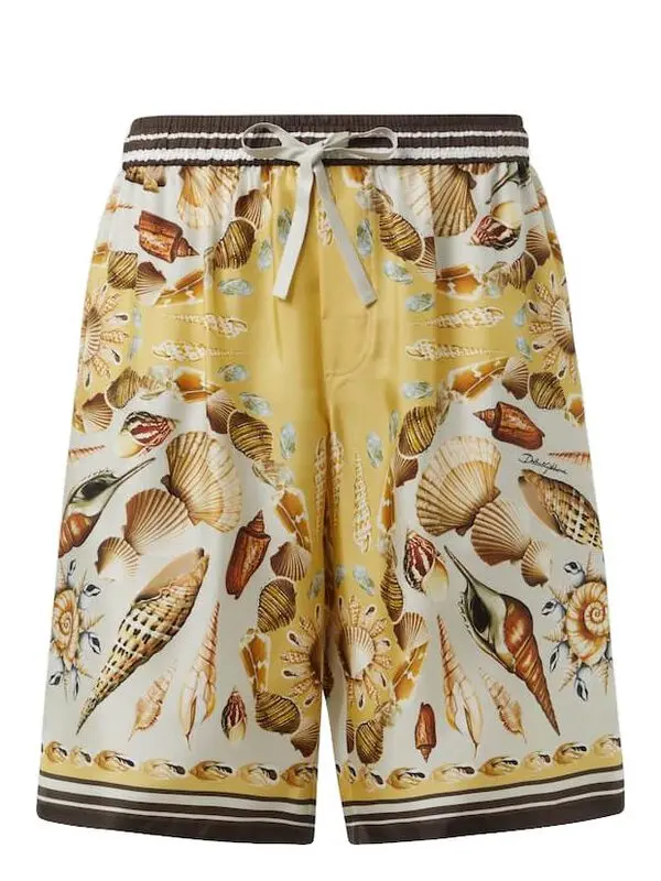 Dolce & Gabbana Printed Silk Twill Shorts - Multicoloured