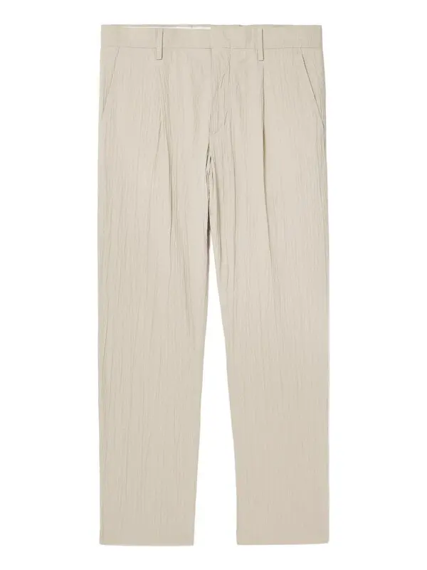 Nn07 Bill 5721 Straight-leg Seersucker Trousers - Neutrals