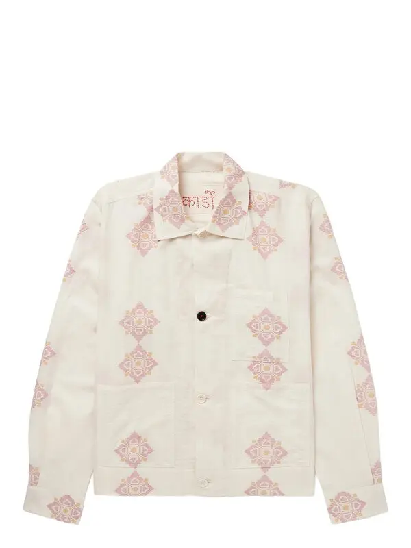 KARDO Cotton-jacquard Jacket - Neutrals
