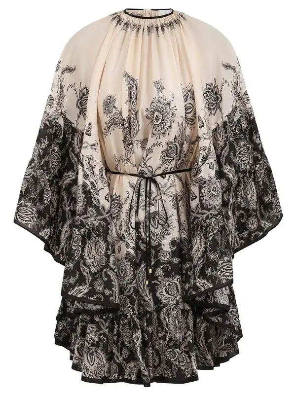 Zimmermann Rhiannon Printed Mini Dress - Beige