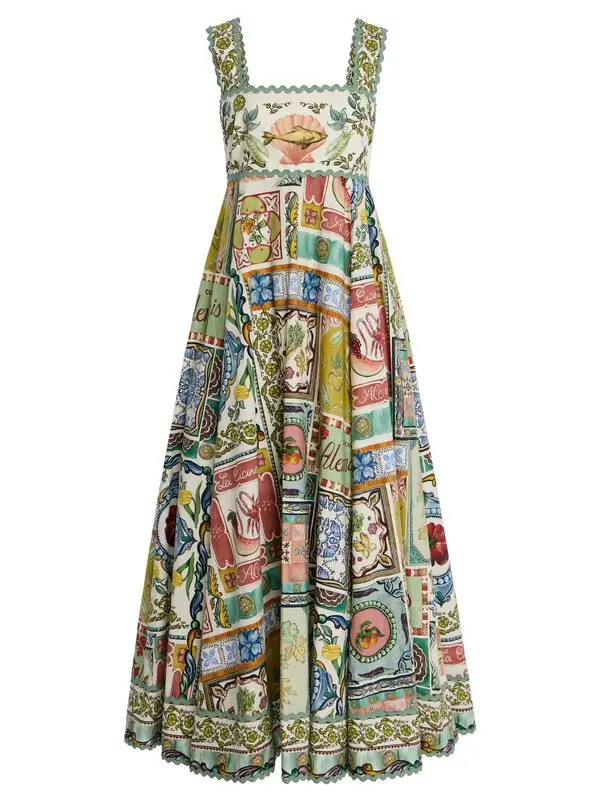 ALEMAIS Tommasina Cotton Poplin Summer Dress - Multi