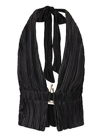 4TH & RECKLESS Daisy Pleated Woven Top - Black