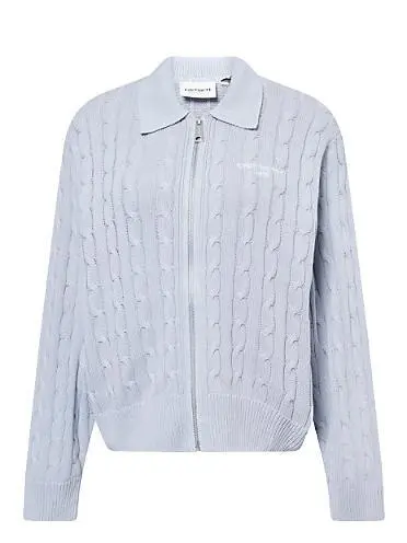 Carhartt Work In Progress Carter Cable-knit Cotton Cardigan - Blue Fog