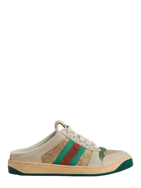 Gucci Screener Gg Canvas Mule - Beige