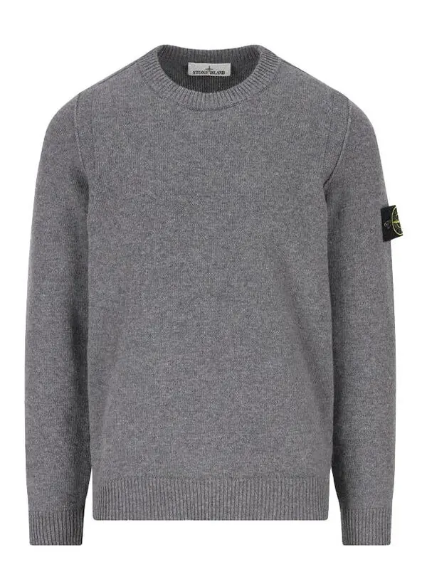 Stone Island Lambswool Crew-neck Sweater - Cement Melange