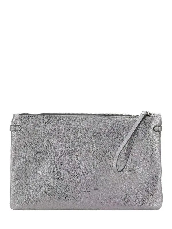 GIANNI CHIARINI Leather Wristlet - Grey