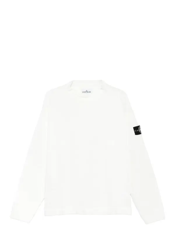 Stone Island Compass-badge Cotton Sweater - White