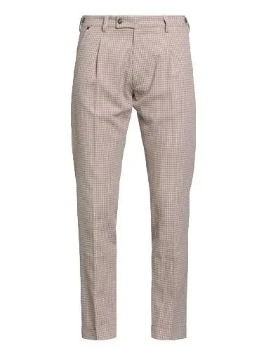 MESSAGERIE Tweed Checked Tapered Pants - Beige