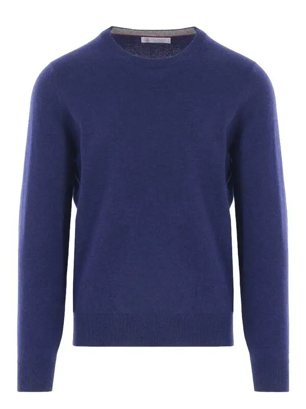 Brunello Cucinelli Mélange Knit Sweater - Blue